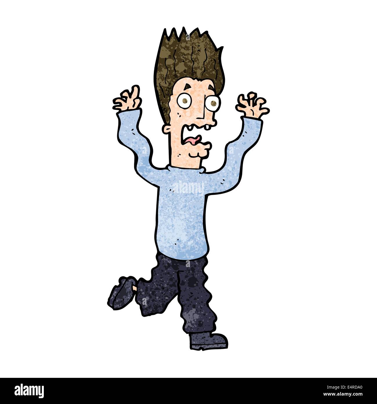 cartoon terrified man Stock Vector Image & Art - Alamy