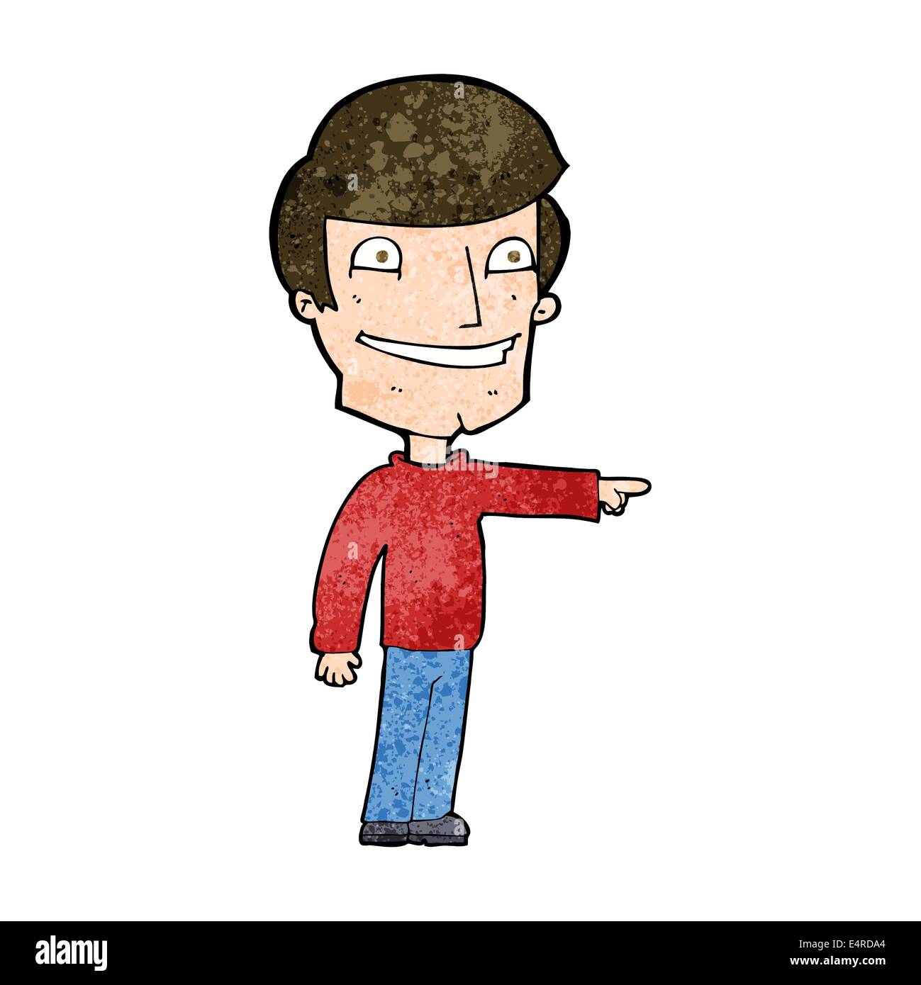cartoon happy man pointing Stock Vector Image & Art - Alamy