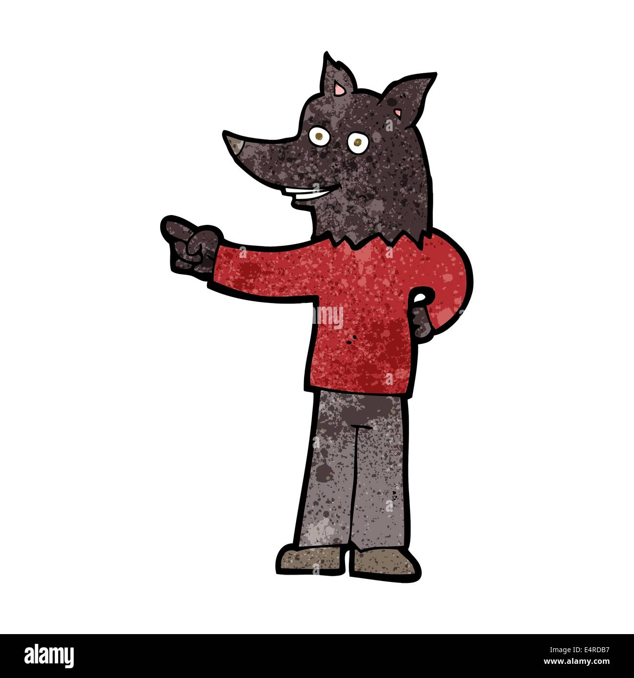 cartoon wolf man pointing Stock Vector Image & Art - Alamy