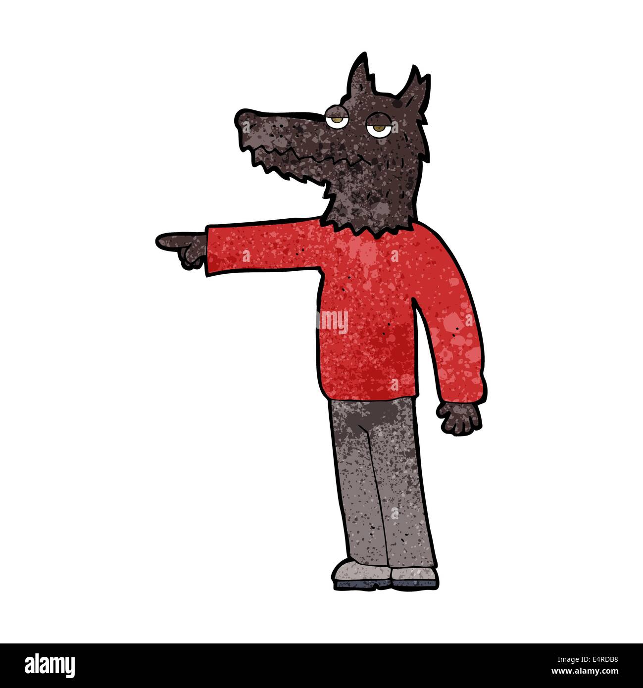 cartoon wolf man pointing Stock Vector Image & Art - Alamy