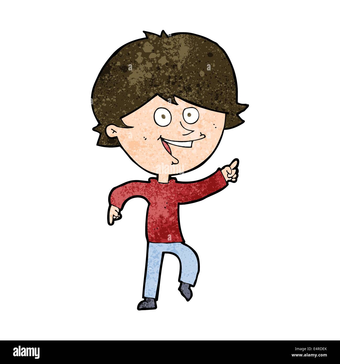 cartoon happy pointing man Stock Vector Image & Art - Alamy