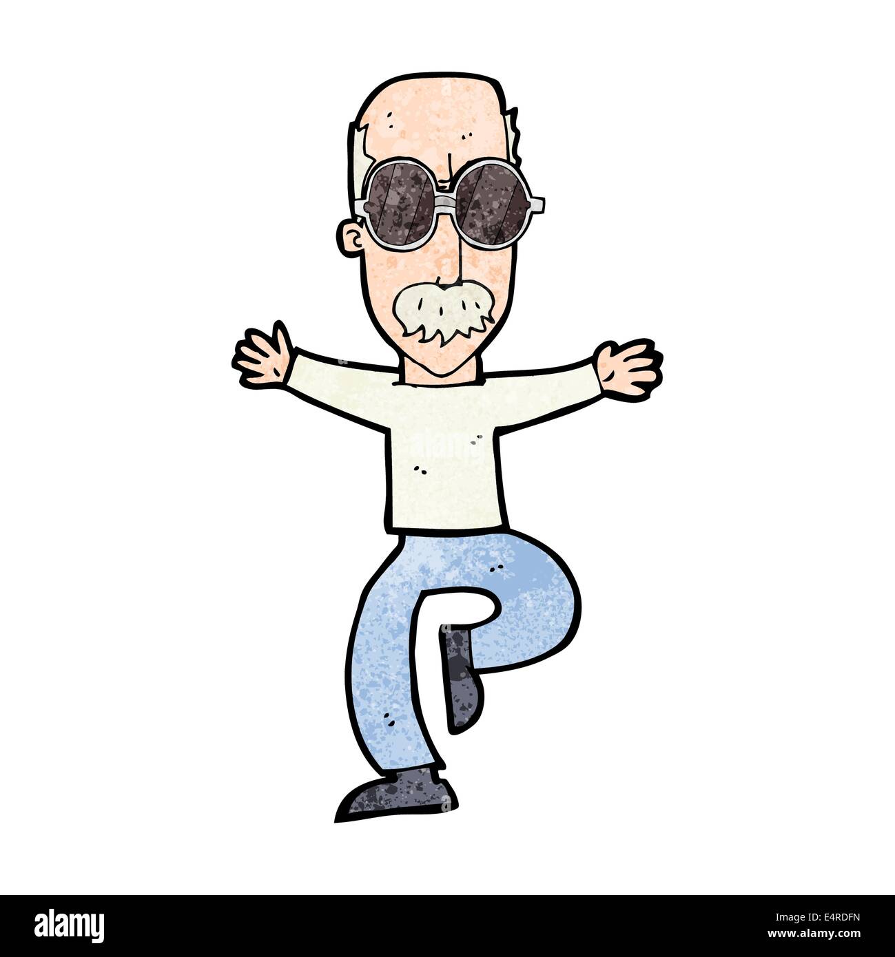Cartoon Old Man Wearing Big Glasses Stock Vector Image And Art Alamy