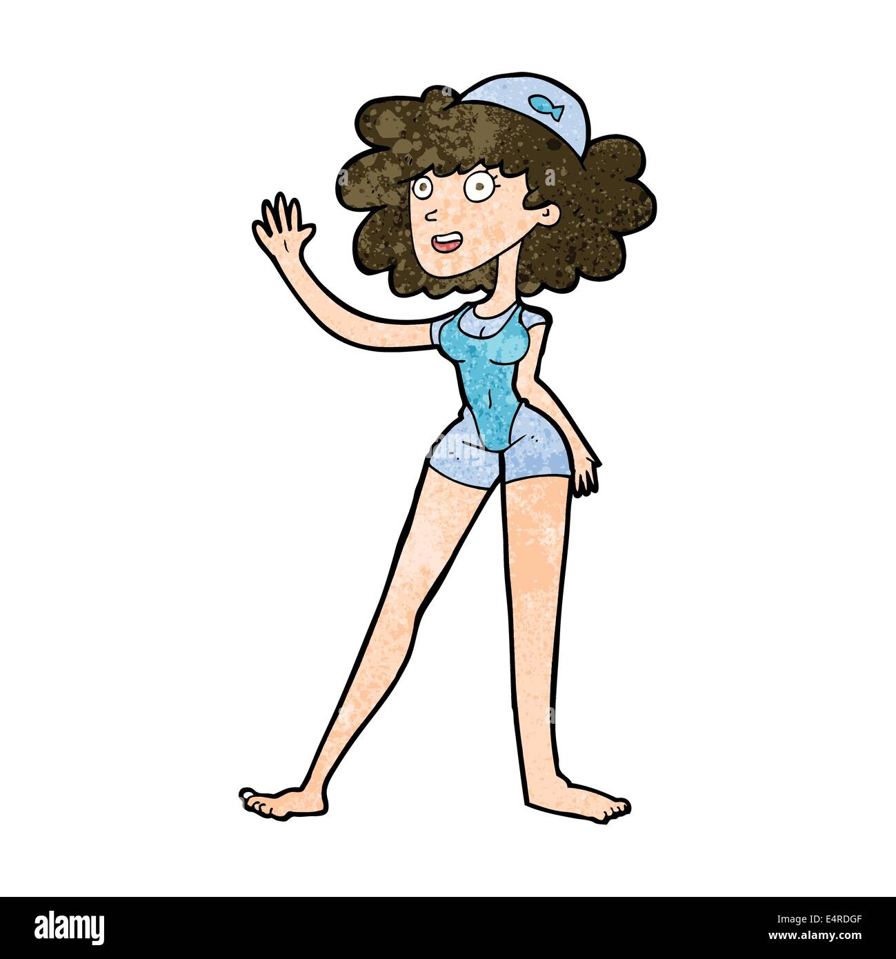 cartoon swimmer woman Stock Vector Image & Art - Alamy