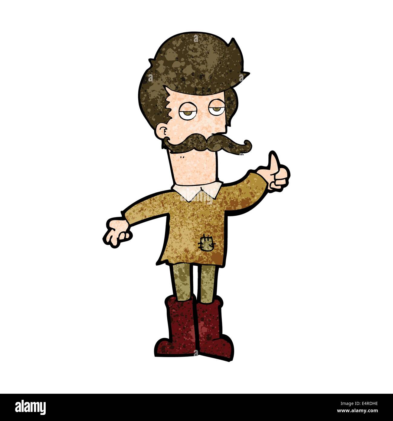 cartoon old man in poor clothes Stock Vector Image & Art - Alamy