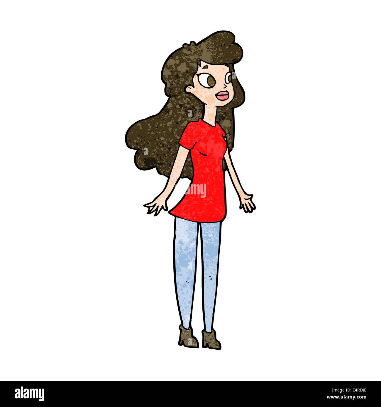 cartoon pretty girl Stock Vector Image & Art - Alamy