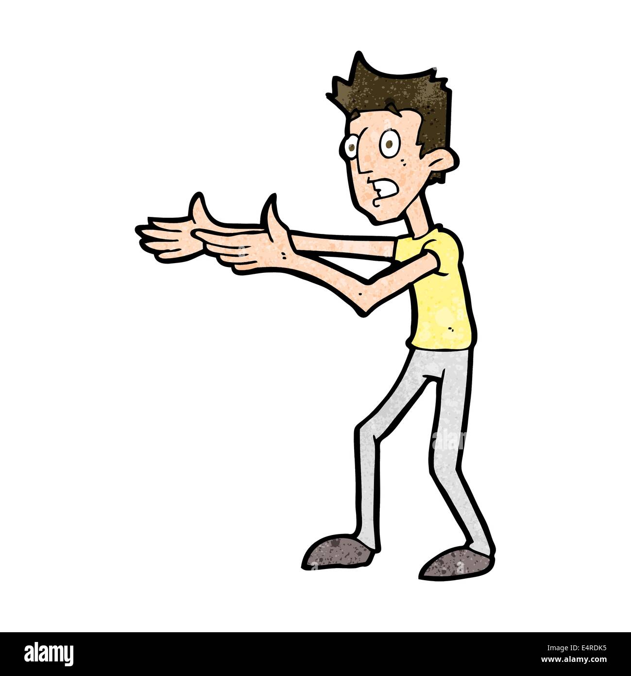 cartoon man desperately explaining Stock Vector Image & Art - Alamy