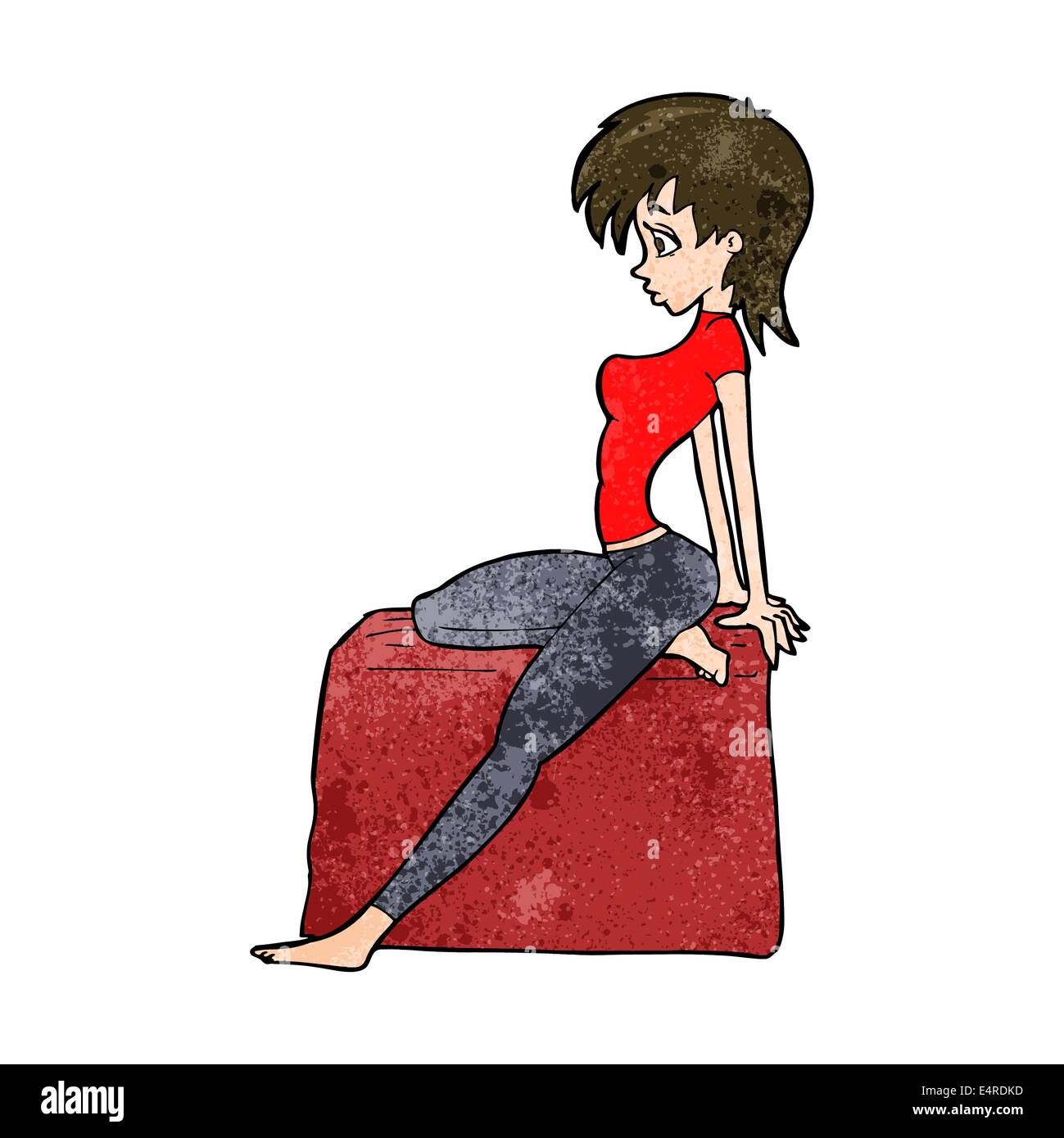 cartoon pin up pose girl Stock Vector Image & Art - Alamy