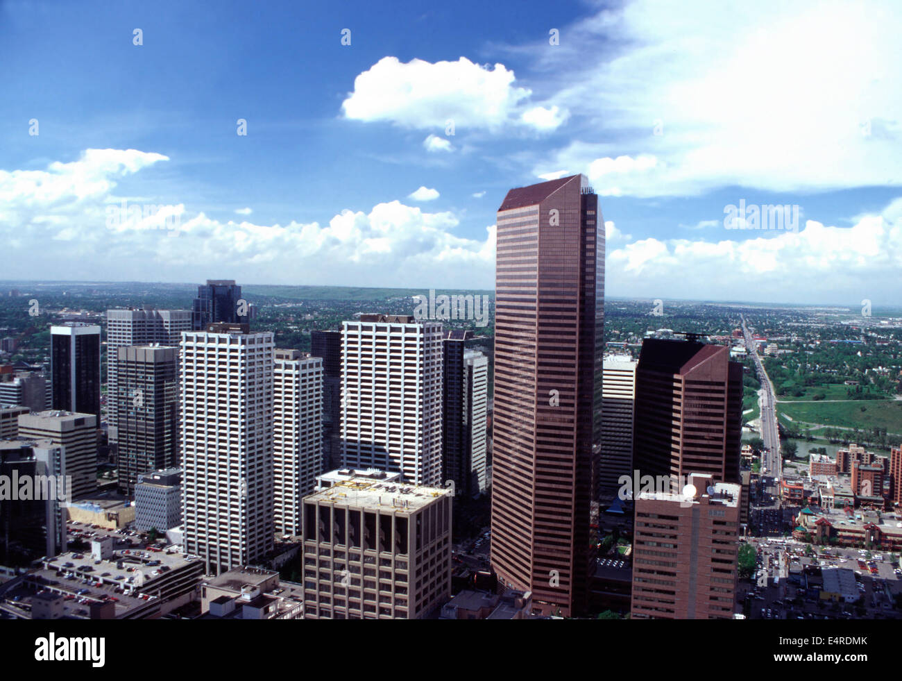 The skyscrapers of downtown Calgary,Alberta Stock Photo - Alamy