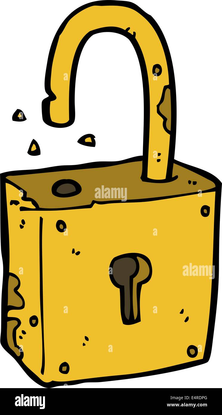 cartoon rusty old padlock Stock Vector Image & Art - Alamy