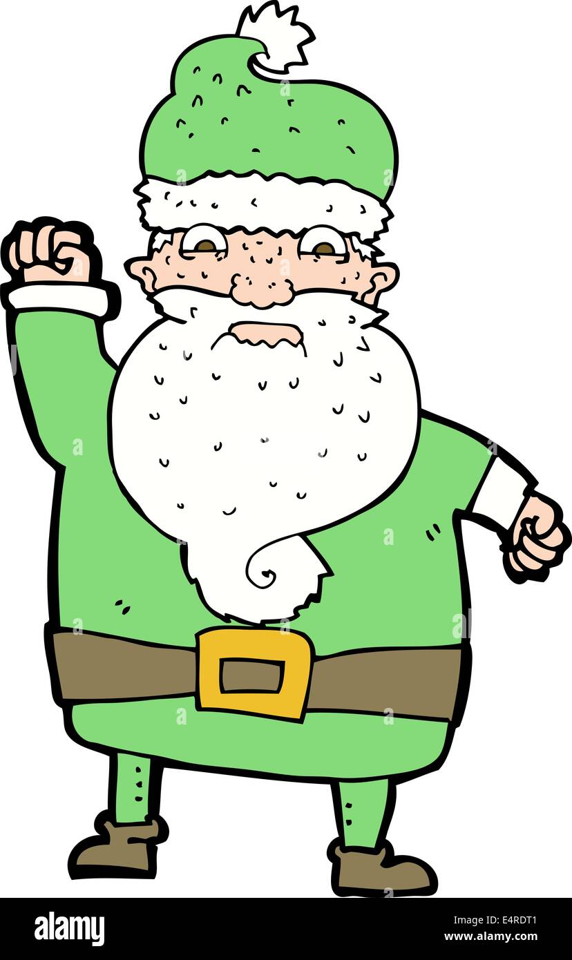 cartoon angry santa claus Stock Vector Image & Art - Alamy