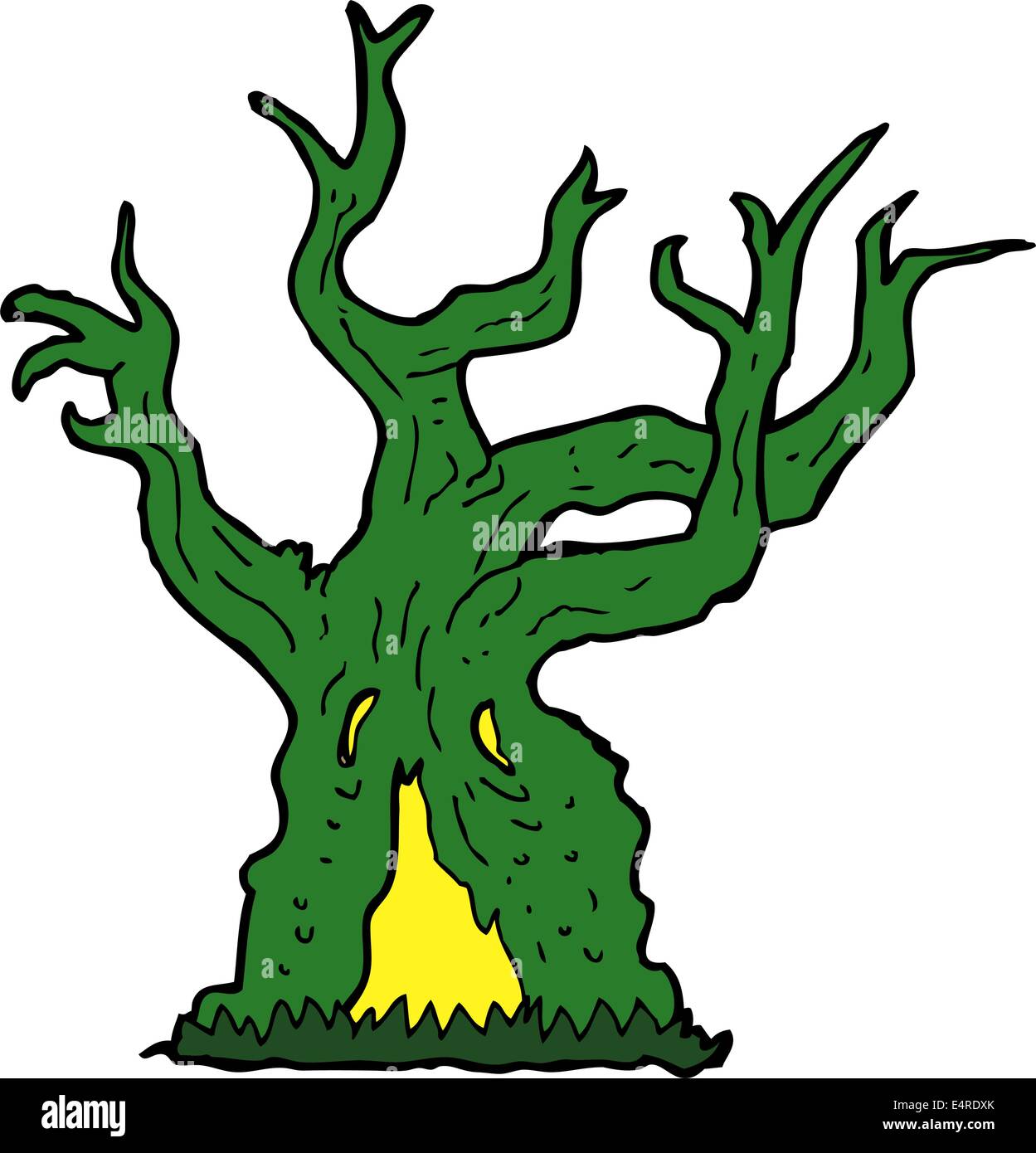 cartoon spooky old tree Stock Vector Image & Art - Alamy