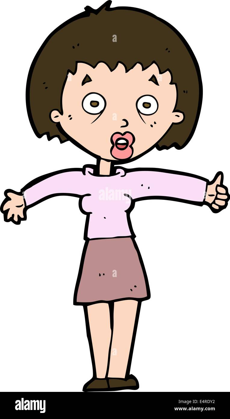 cartoon amazed woman Stock Vector Image & Art - Alamy