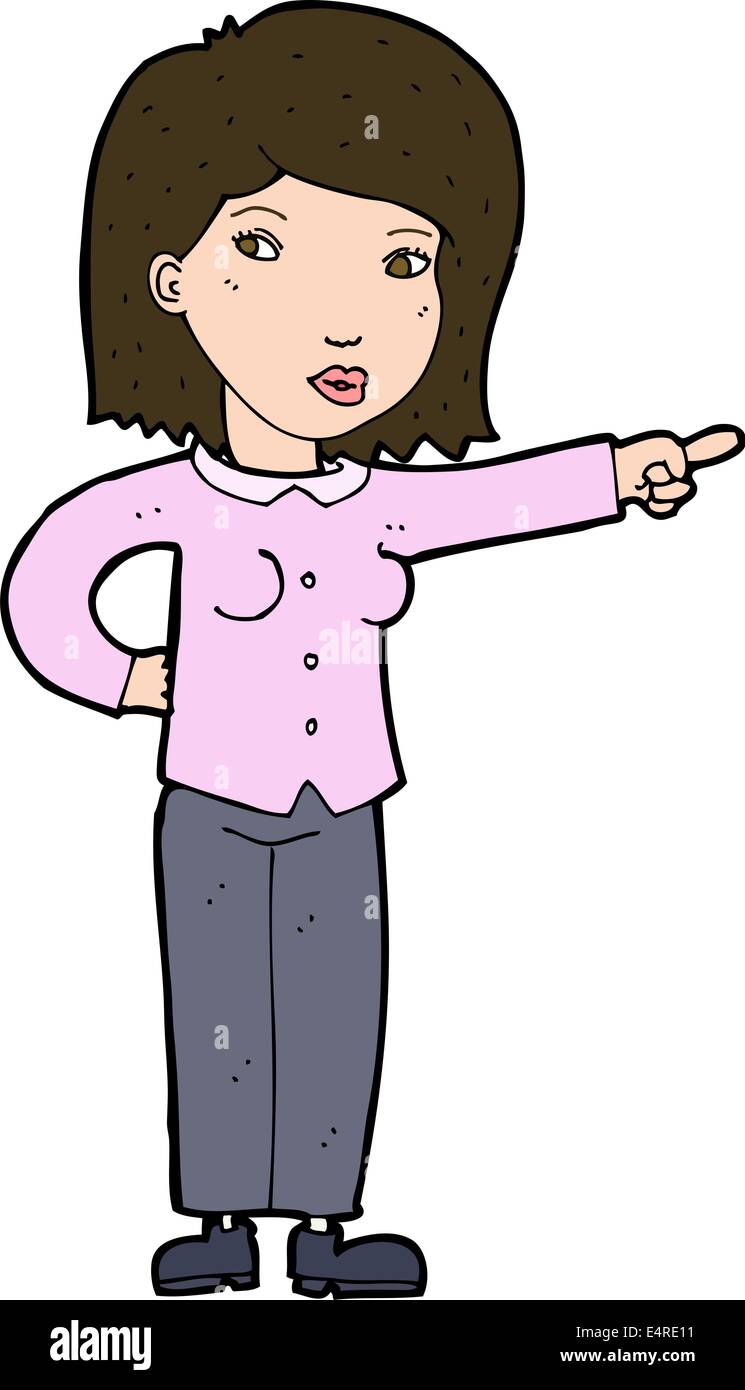 cartoon woman pointing Stock Vector Image & Art - Alamy