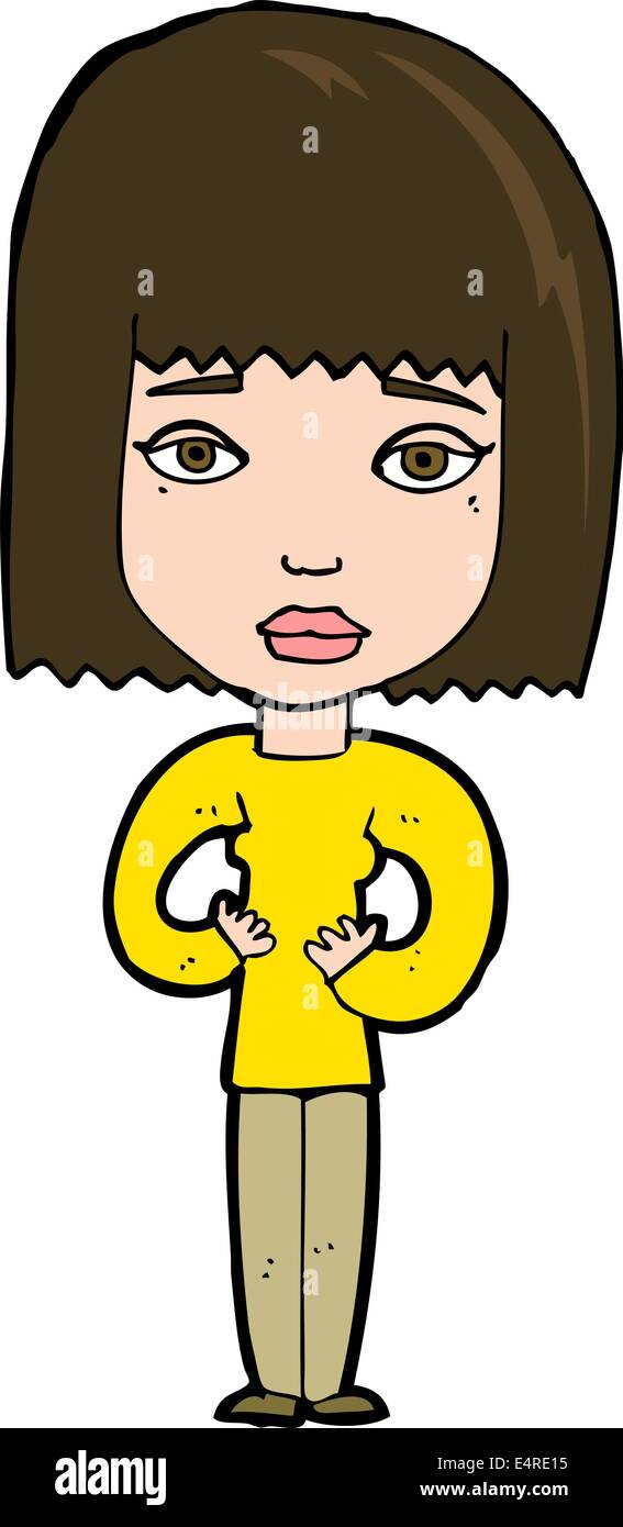 cartoon woman indicating self Stock Vector Image & Art - Alamy