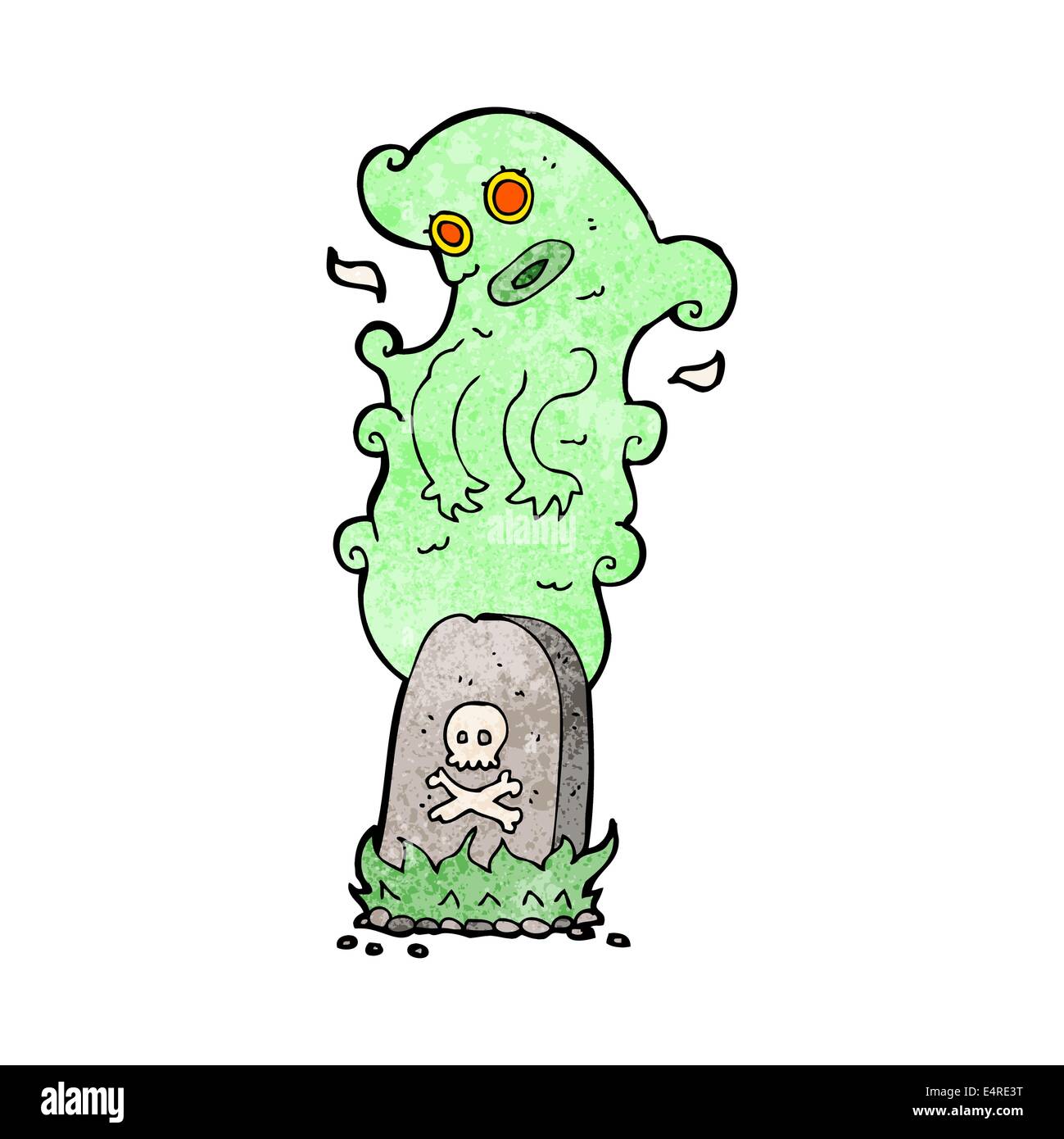 cartoon ghost rising from grave Stock Vector Image & Art - Alamy