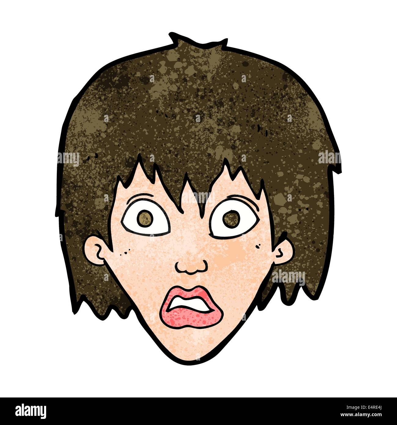 cartoon frightened woman Stock Vector Image & Art - Alamy