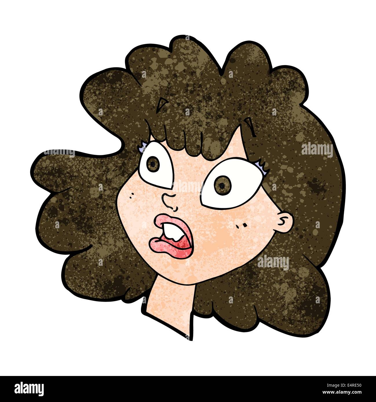 cartoon shocked female face Stock Vector Image & Art - Alamy