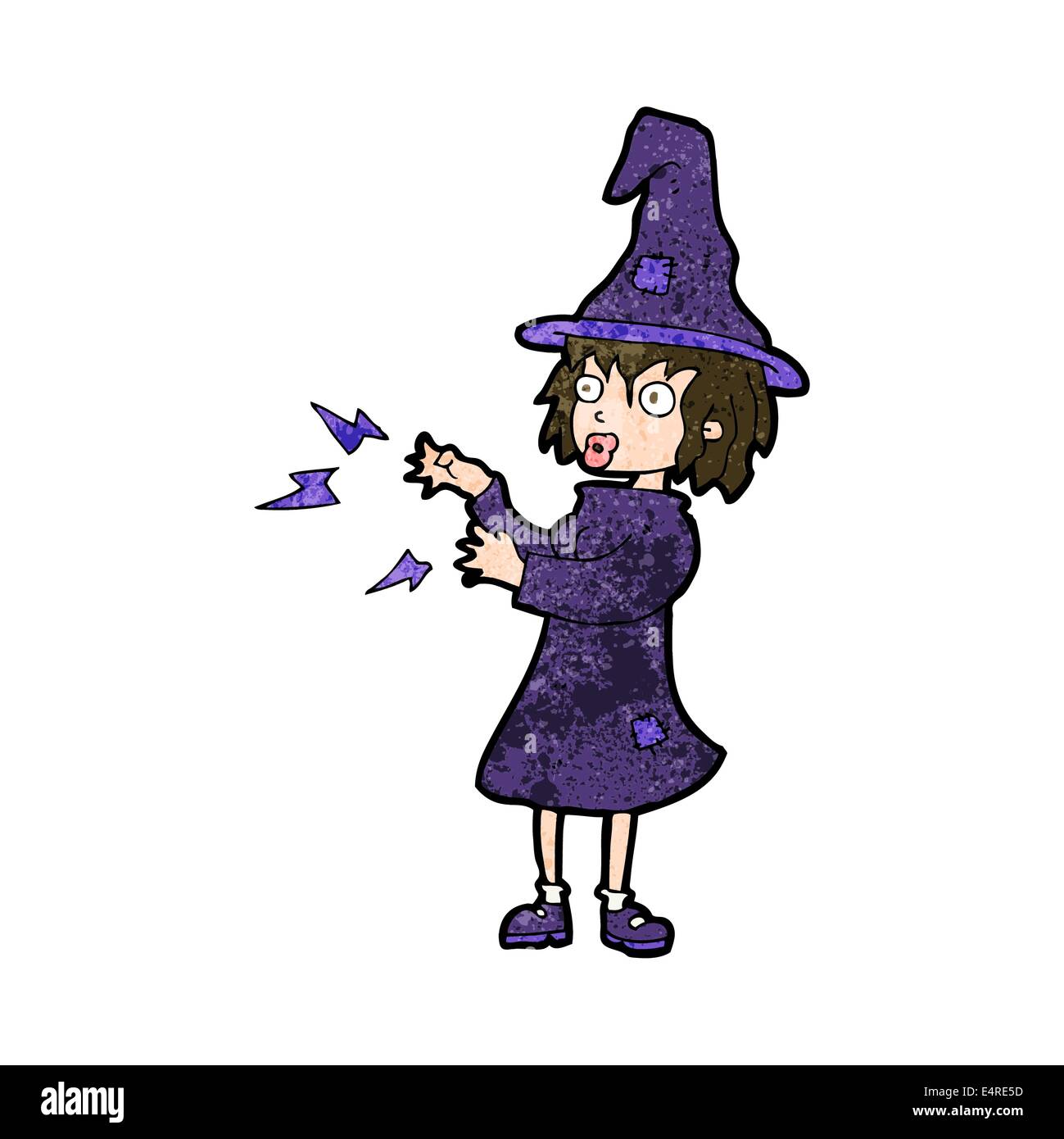 cartoon witch casting spell Stock Vector Image & Art - Alamy