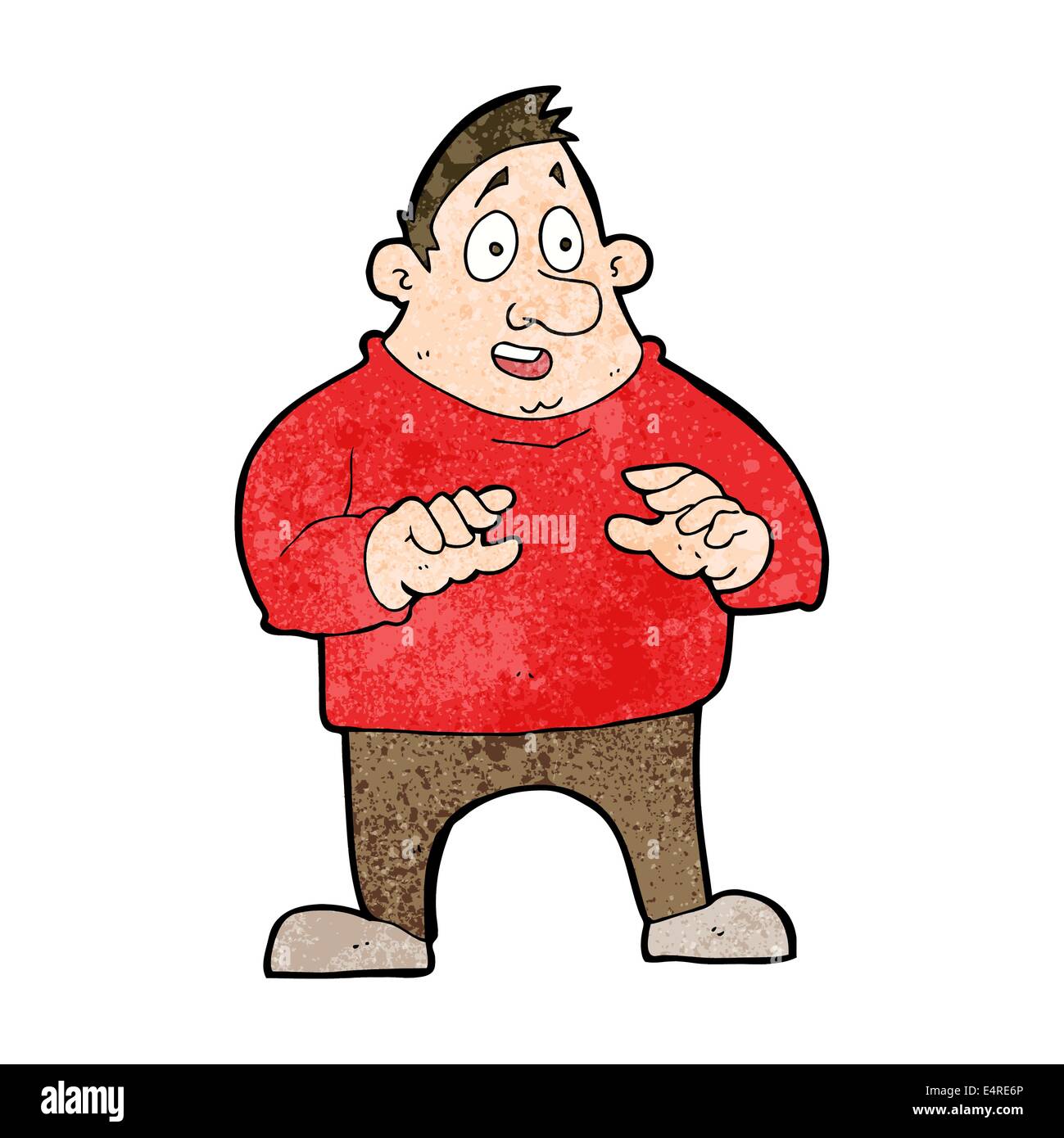cartoon excited overweight man Stock Vector Image & Art - Alamy