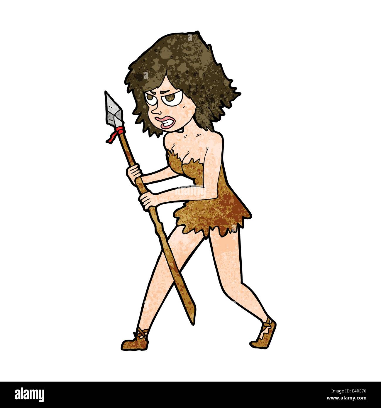 cartoon cave girl Stock Vector Image & Art - Alamy