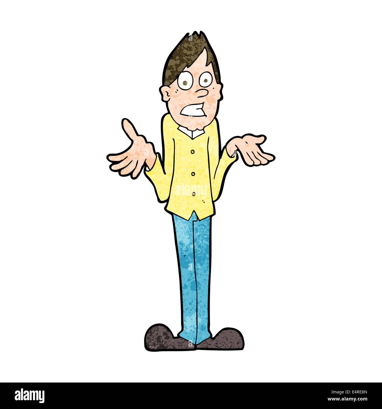 cartoon man shrugging shoulders Stock Vector Image & Art - Alamy