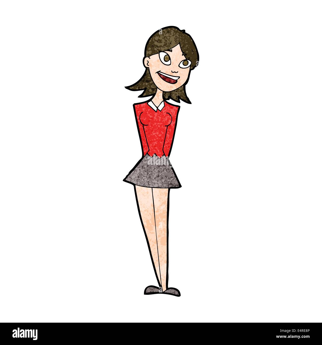 cartoon happy woman Stock Vector Image & Art - Alamy