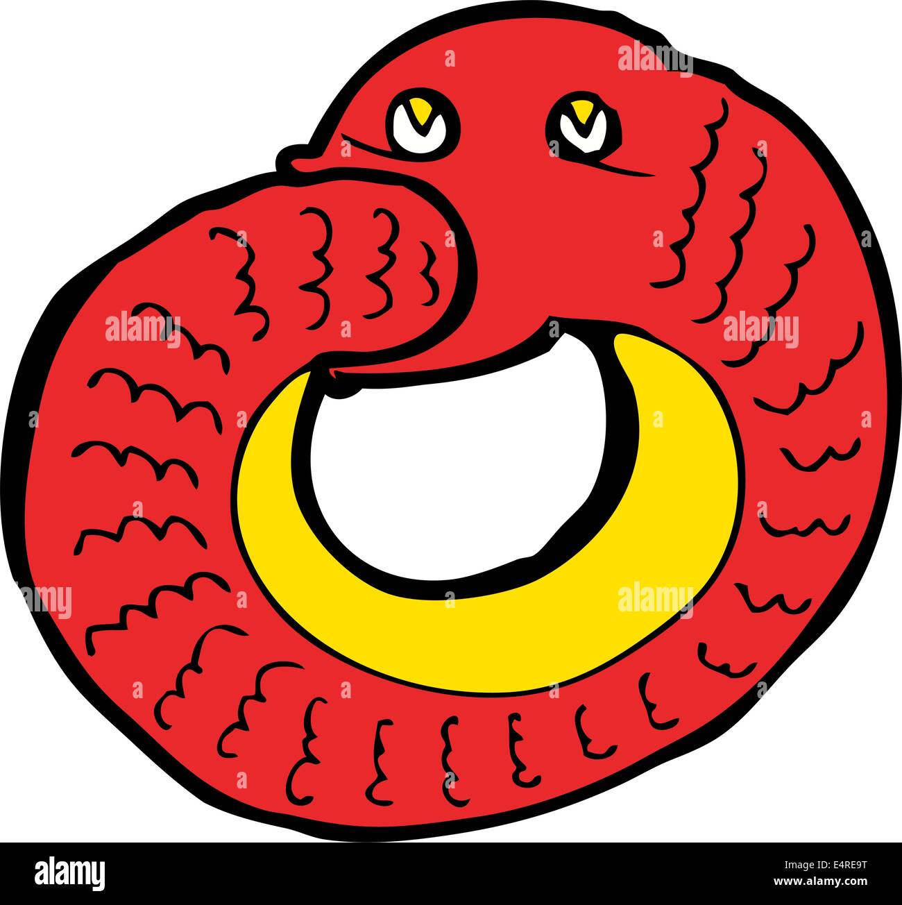 cartoon snake eating own tail Stock Vector Image & Art - Alamy