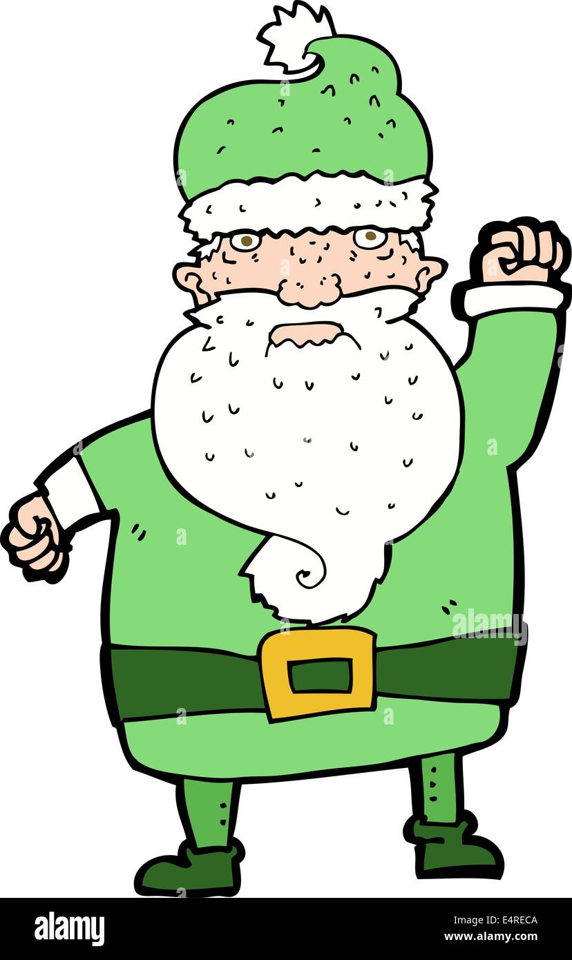 cartoon angry santa claus Stock Vector Image & Art - Alamy