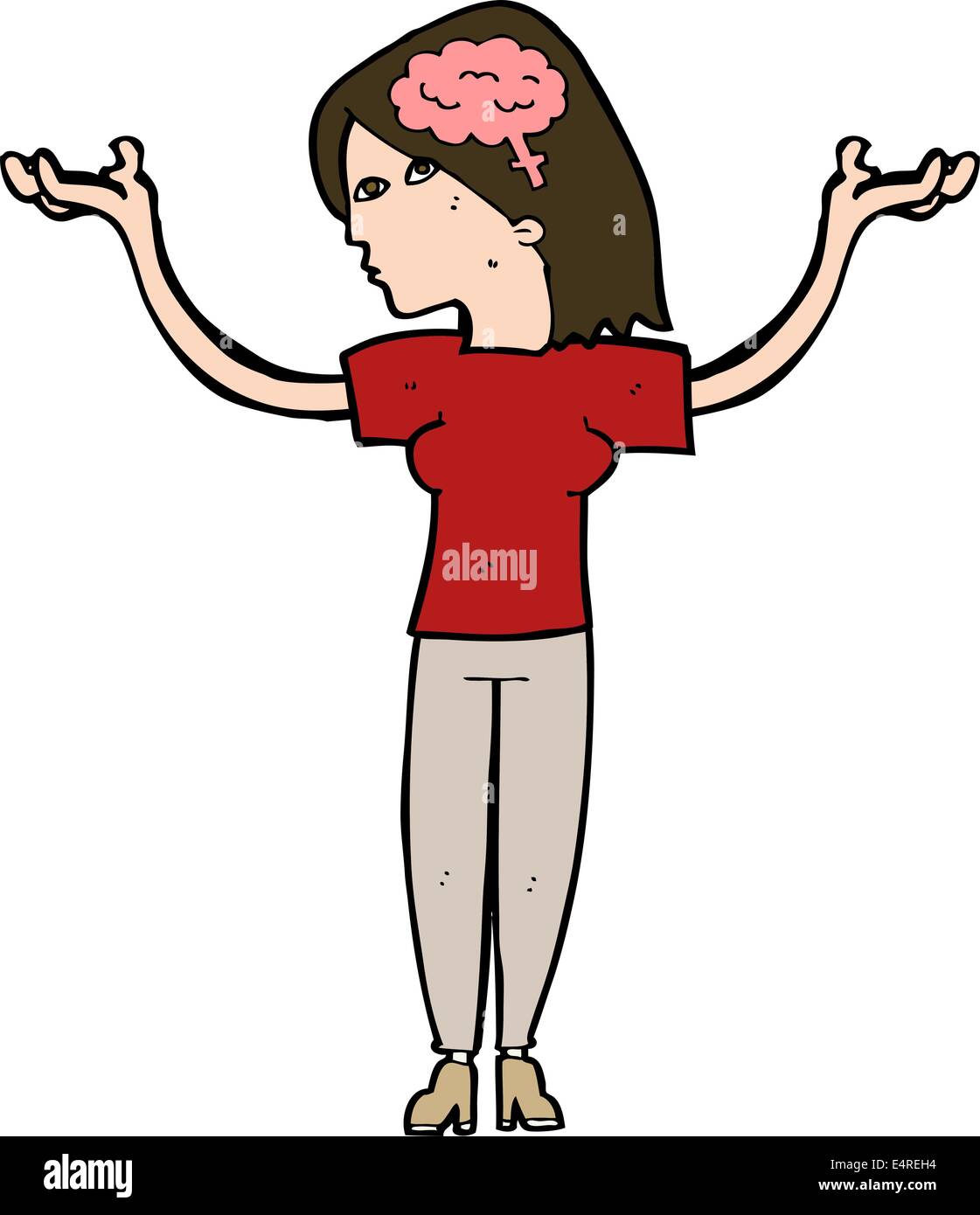 cartoon intelligent woman Stock Vector Image & Art - Alamy