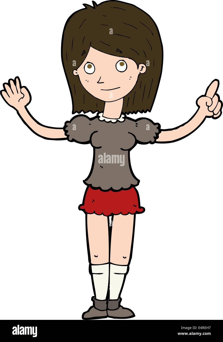 cartoon woman explaining idea Stock Vector Image & Art - Alamy