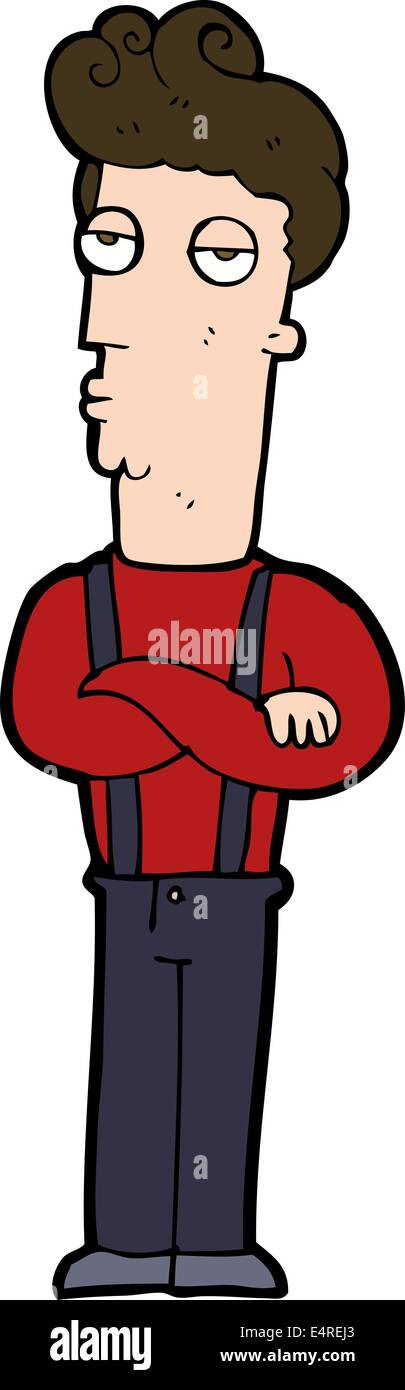 cartoon unimpressed man Stock Vector Image & Art - Alamy