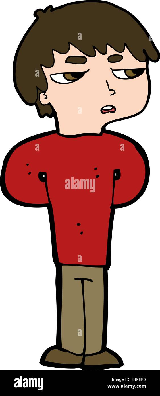 cartoon antisocial boy Stock Vector Image & Art - Alamy