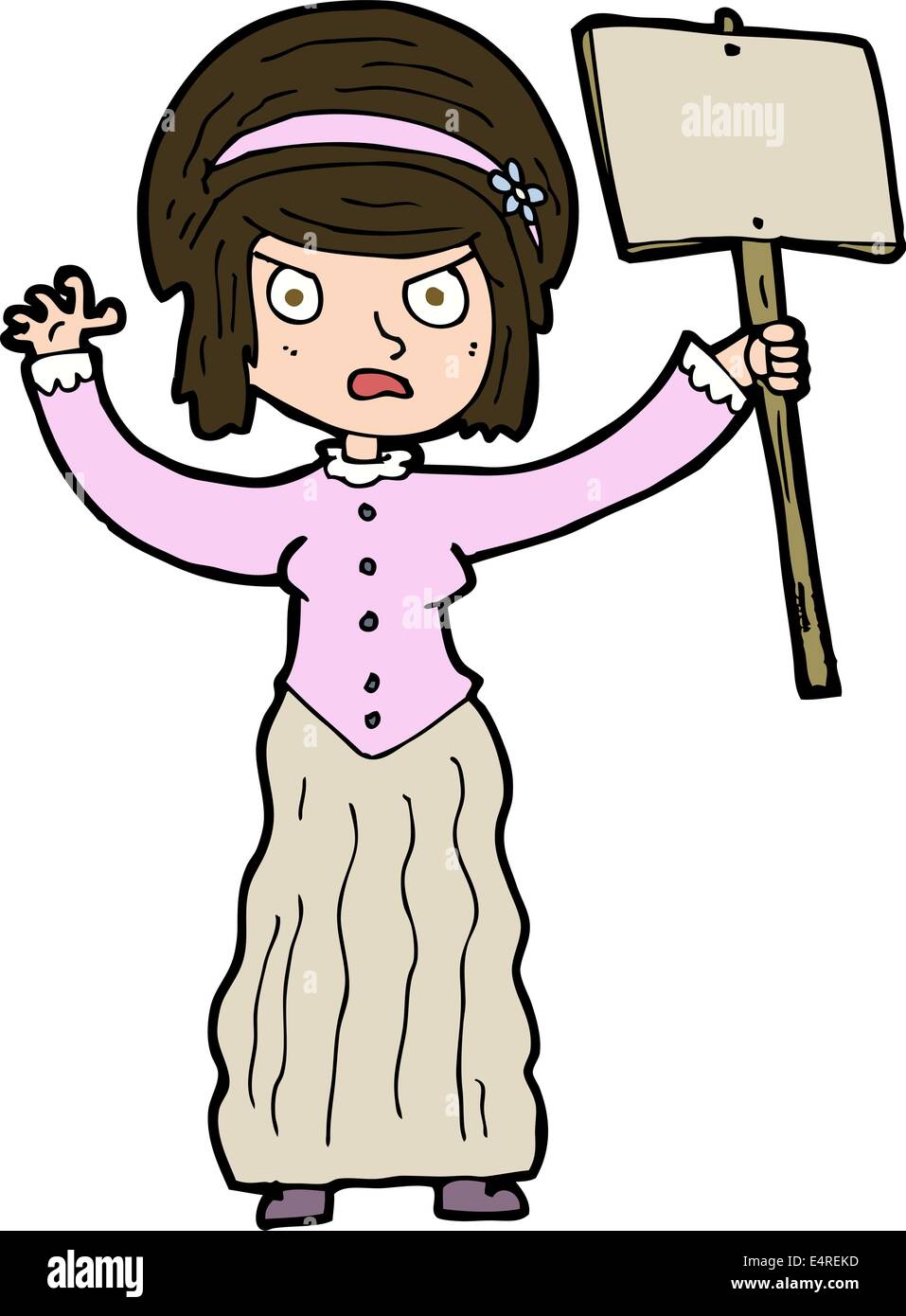 cartoon victorian woman protesting Stock Vector Image & Art - Alamy