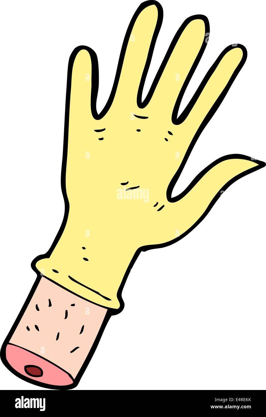 cartoon hand with rubber glove Stock Vector Image & Art - Alamy