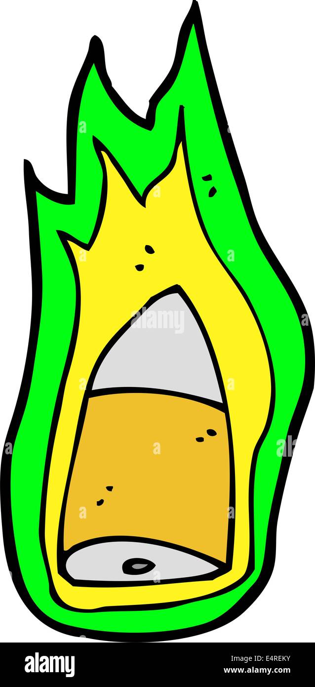 cartoon flaming bullet Stock Vector Image & Art - Alamy
