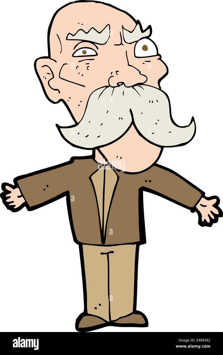 Cartoon Angry Old Man Stock Vector Image And Art Alamy