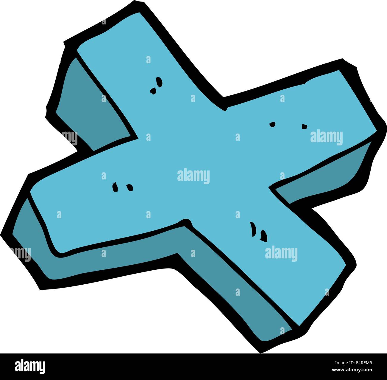 cartoon negative cross symbol Stock Vector Image & Art - Alamy