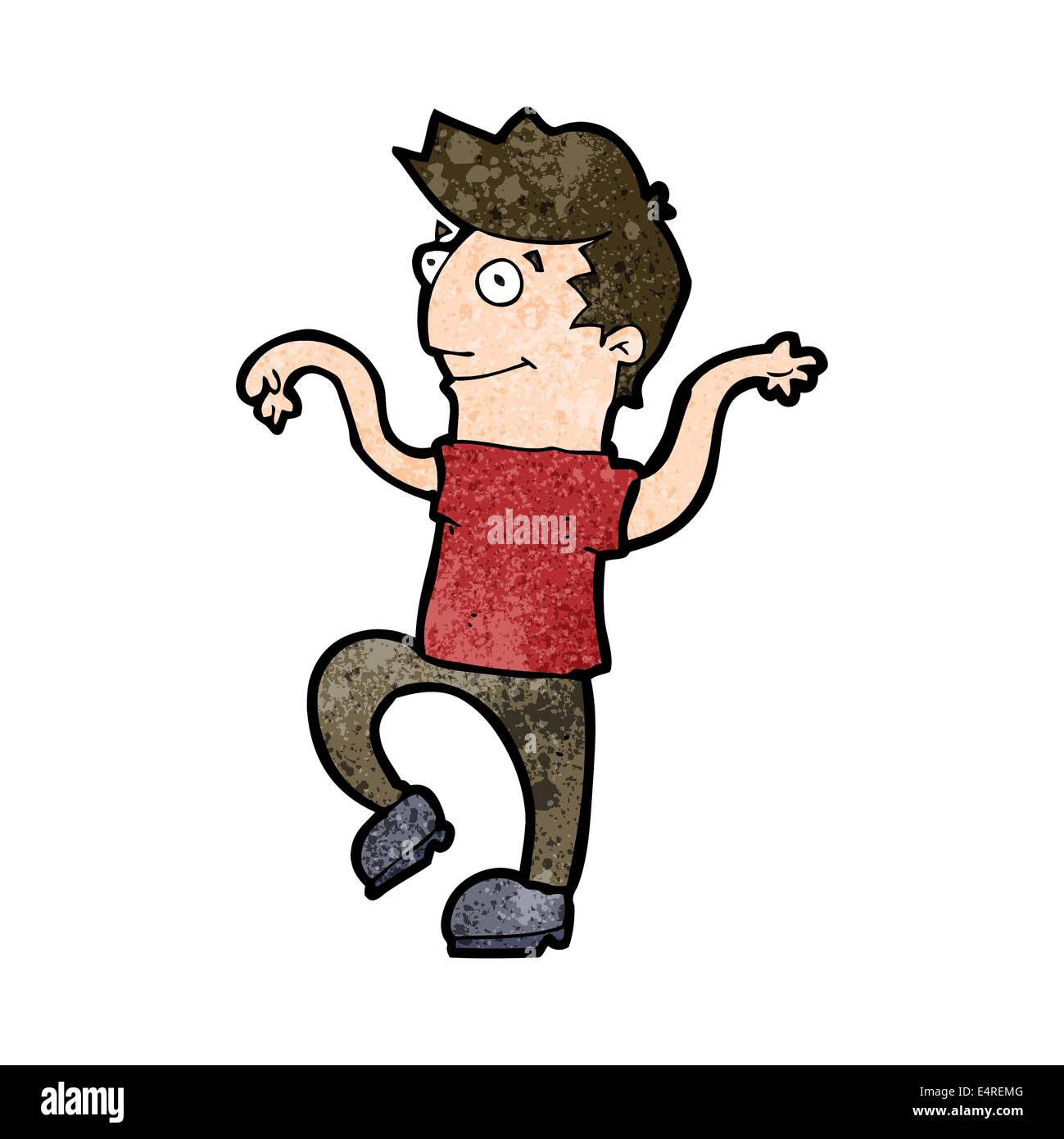 cartoon happy man doing funny dance Stock Vector Image & Art - Alamy