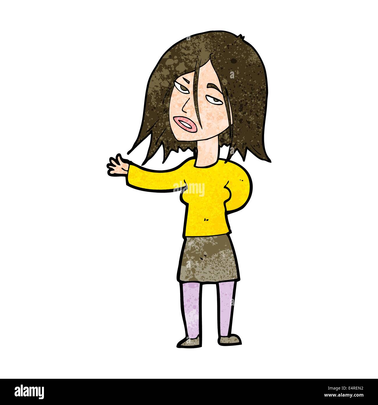 cartoon unhappy woman Stock Vector Image & Art - Alamy