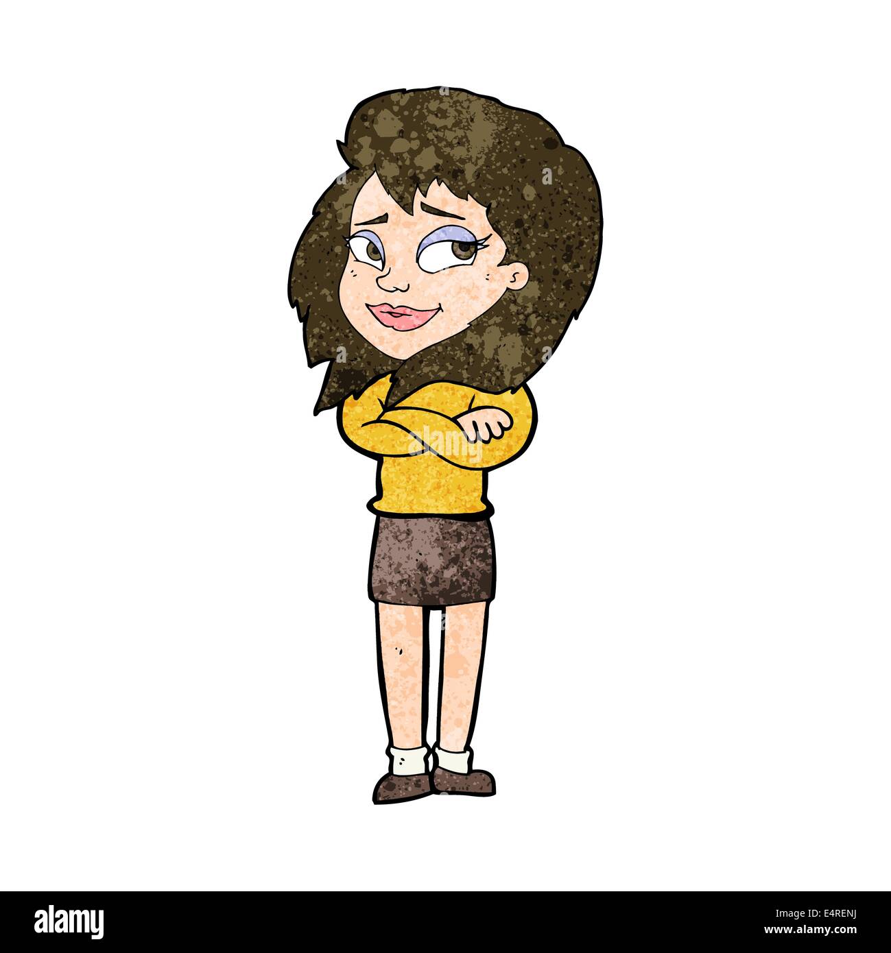 cartoon woman with crossed arms Stock Vector Image & Art - Alamy