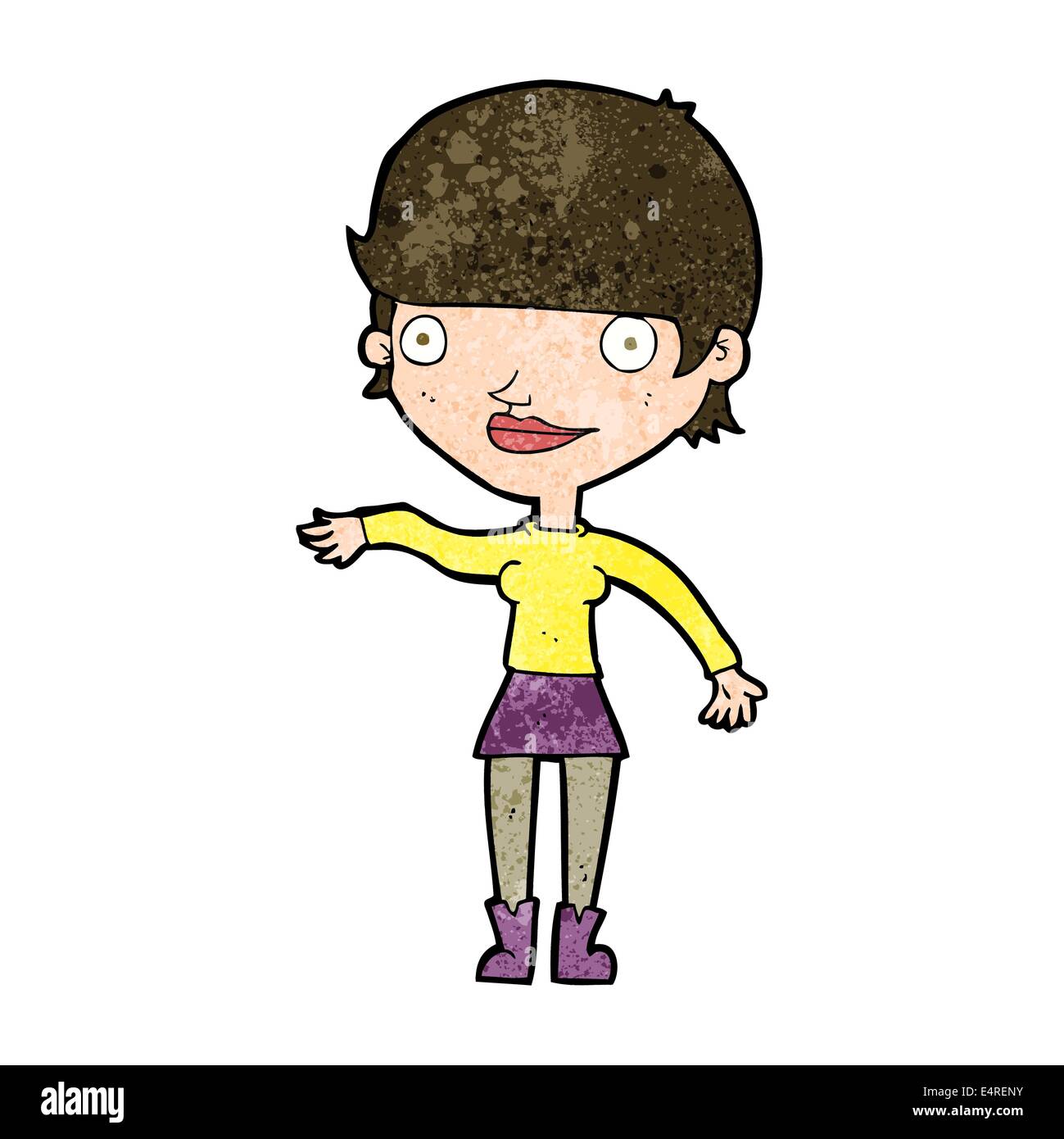 cartoon happy woman Stock Vector Image & Art - Alamy