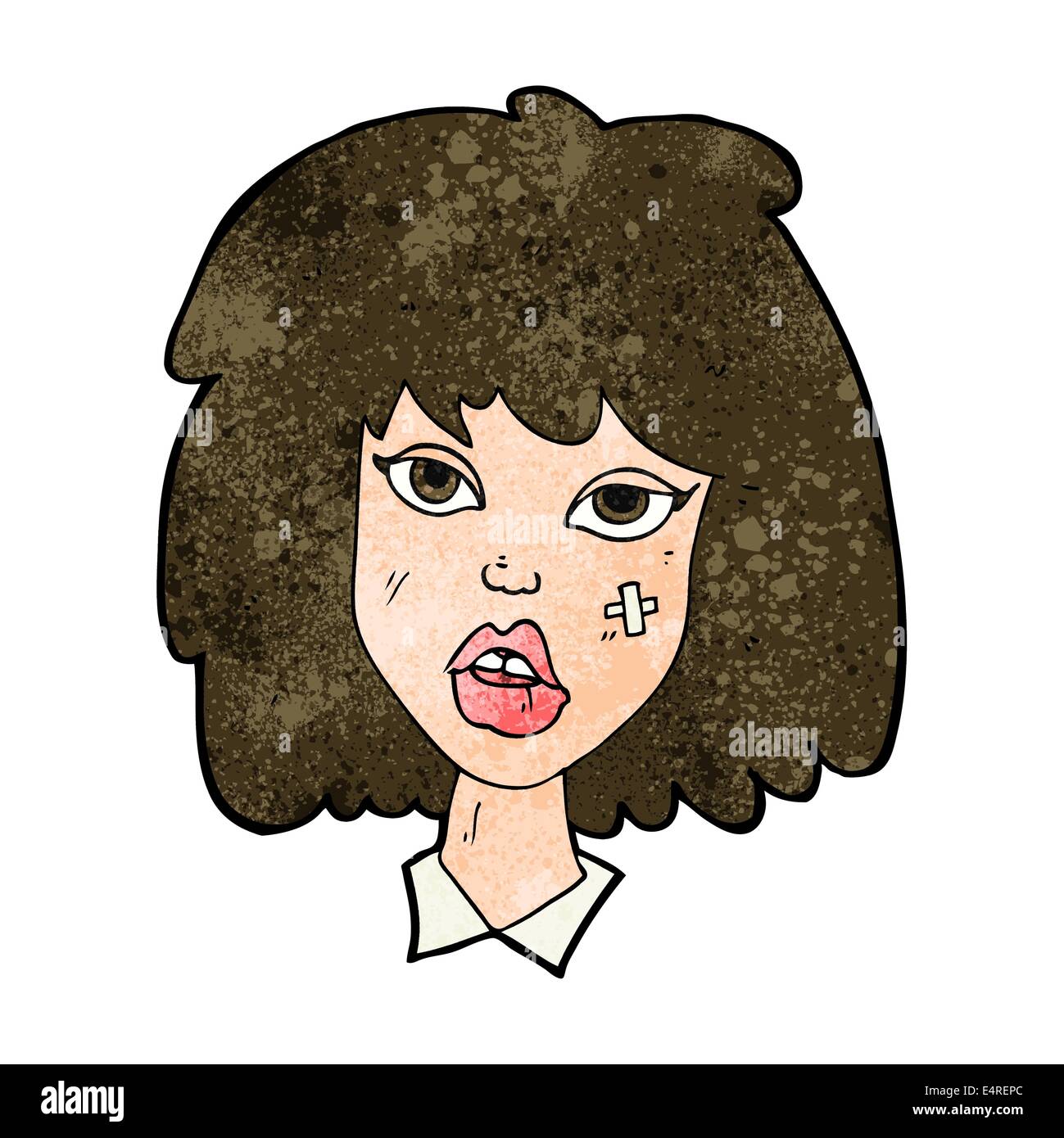 cartoon woman with bruised face Stock Vector Image & Art - Alamy