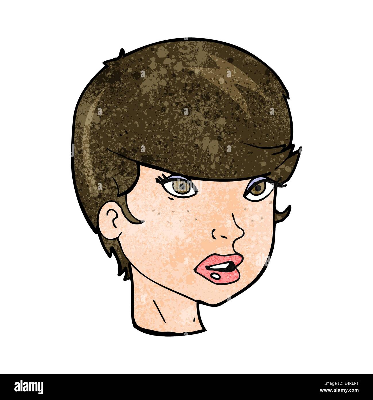 cartoon pretty female face Stock Vector Image & Art - Alamy