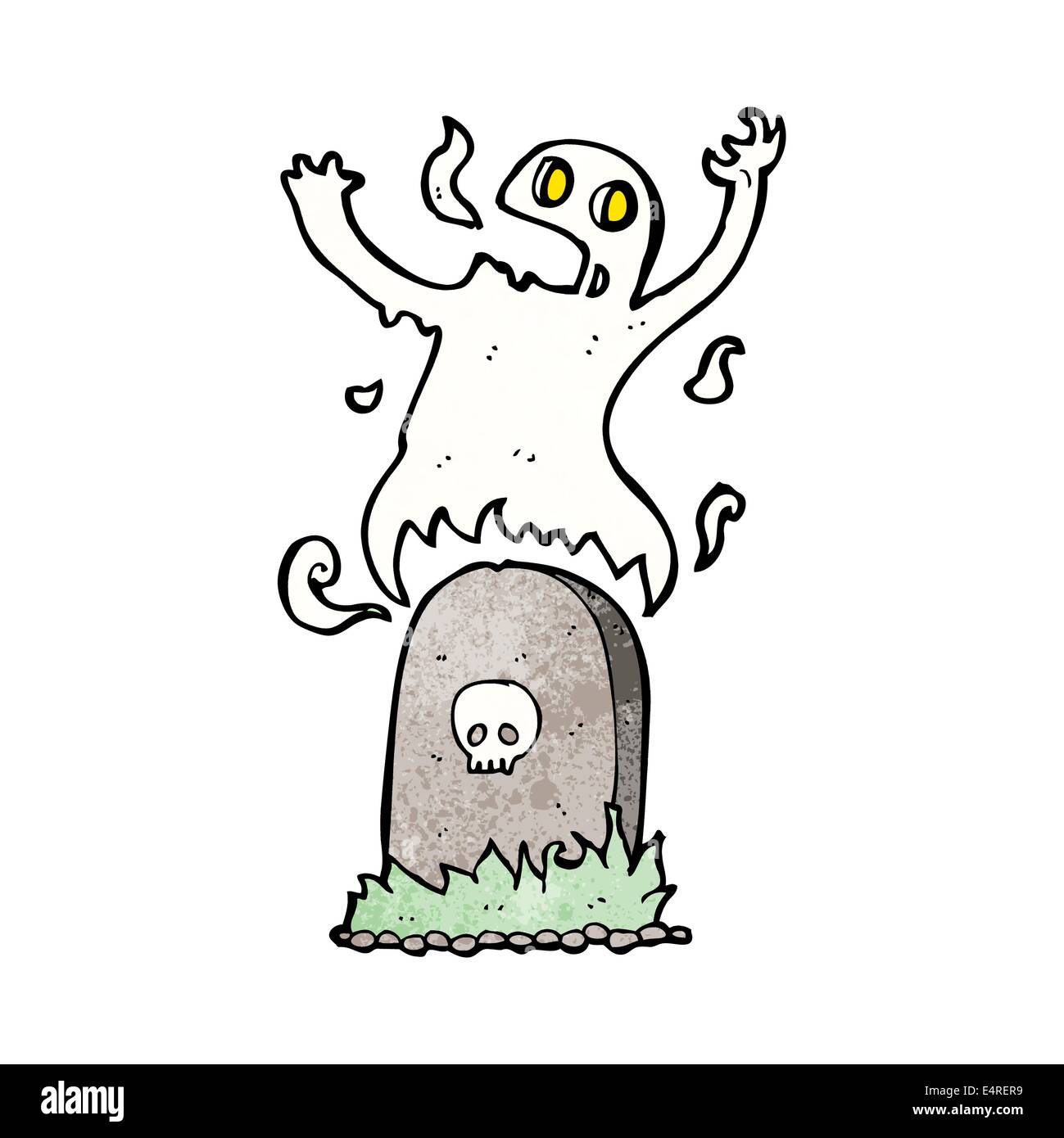 cartoon ghost rising from grave Stock Vector Image & Art - Alamy