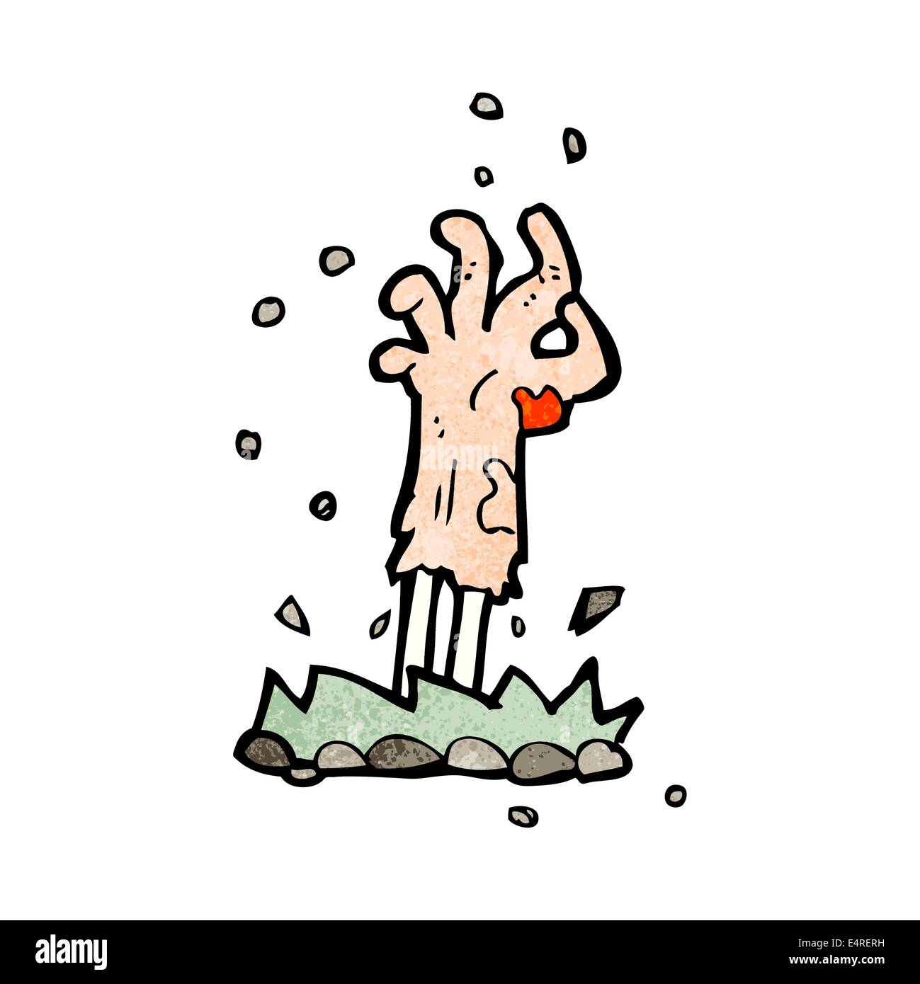 cartoon zombie hand rising from ground Stock Vector Image & Art - Alamy