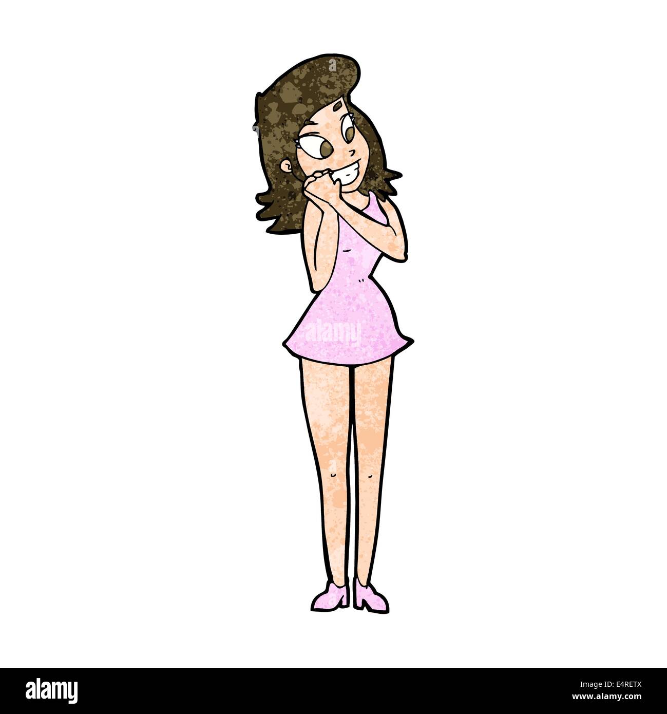 cartoon excited woman Stock Vector Image & Art - Alamy