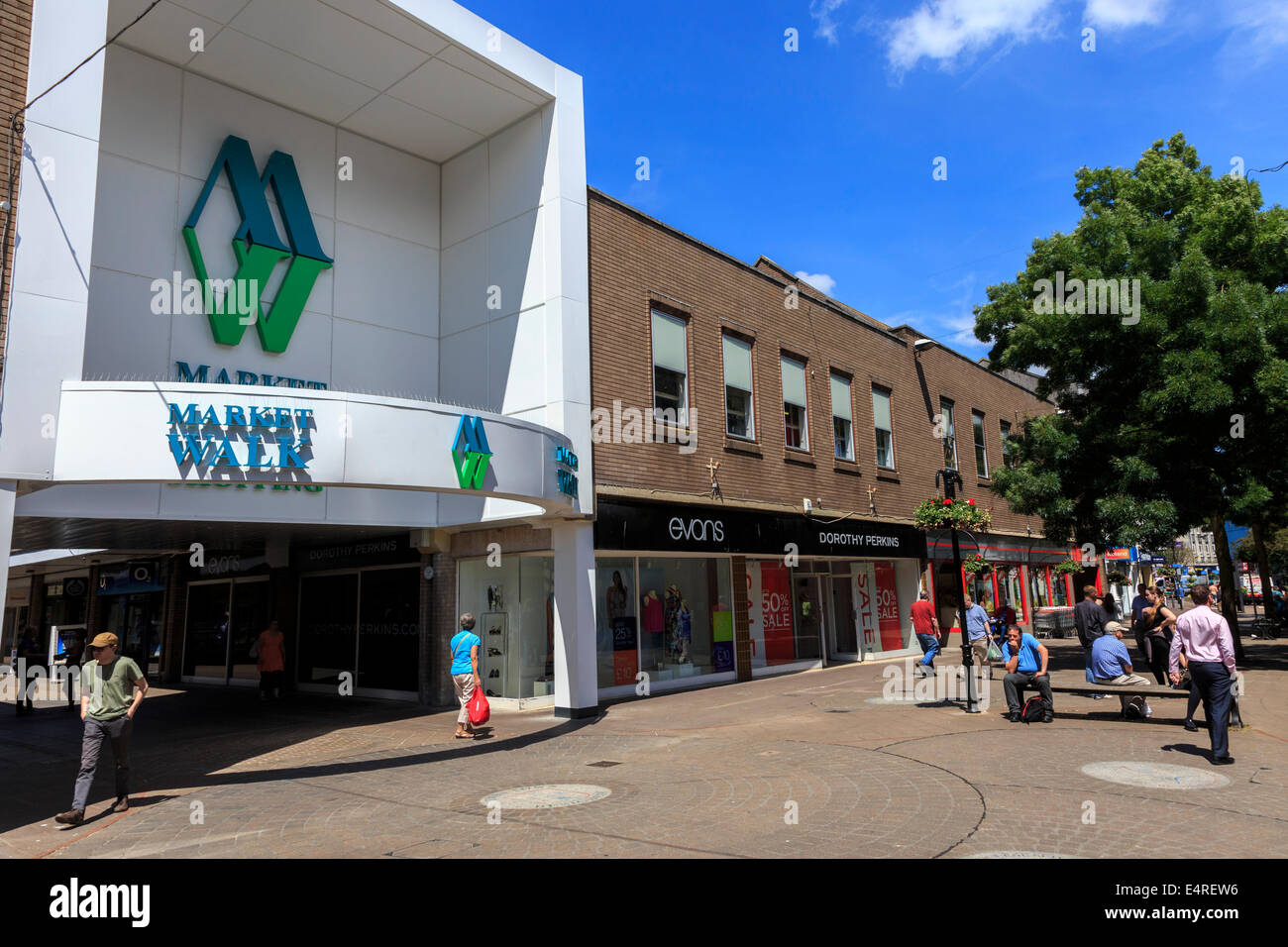 newton abbott town centre devon england uk Stock Photo - Alamy