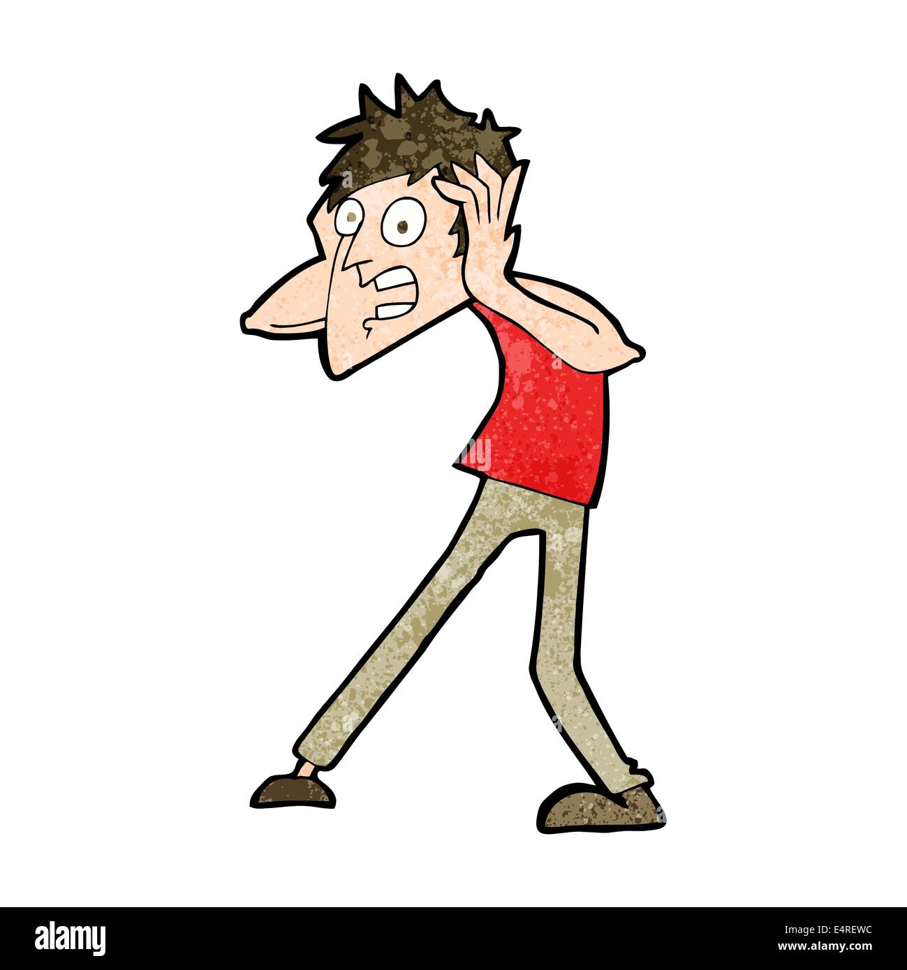 cartoon man panicking Stock Vector Image & Art - Alamy