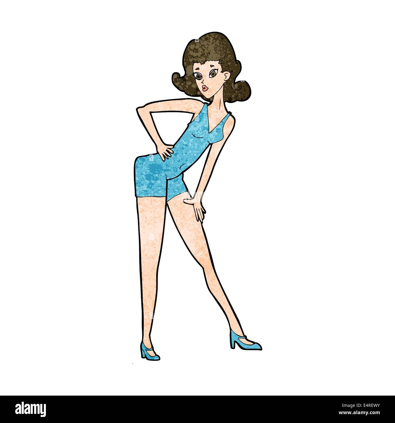 cartoon model woman posing Stock Vector Image & Art - Alamy
