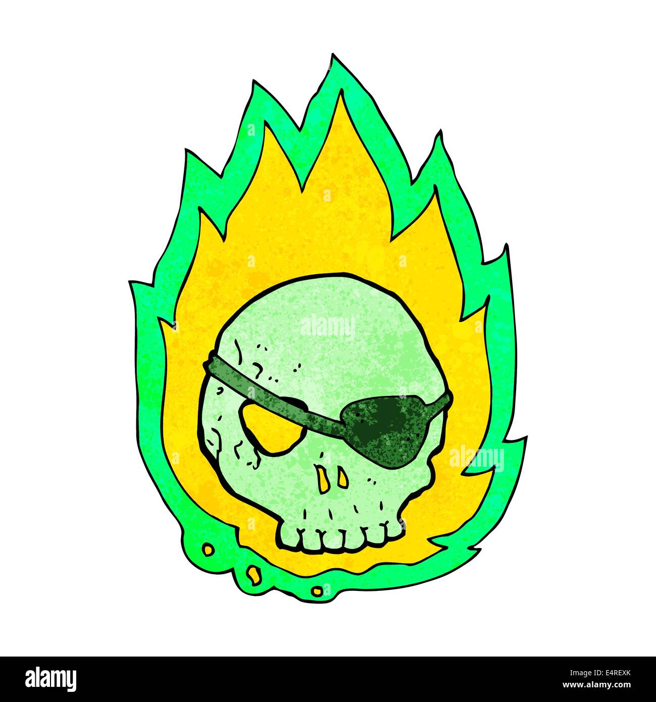 cartoon burning skull Stock Vector Image & Art - Alamy